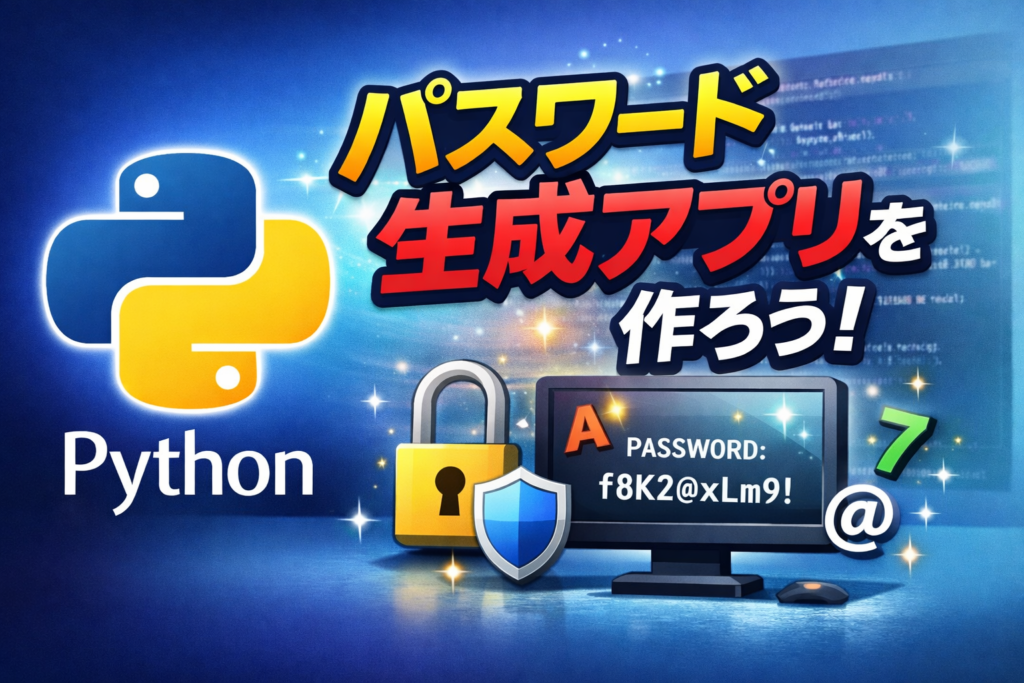 Pythonで簡単なパスワード生成アプリを作ってみよう | ジョイタスネット